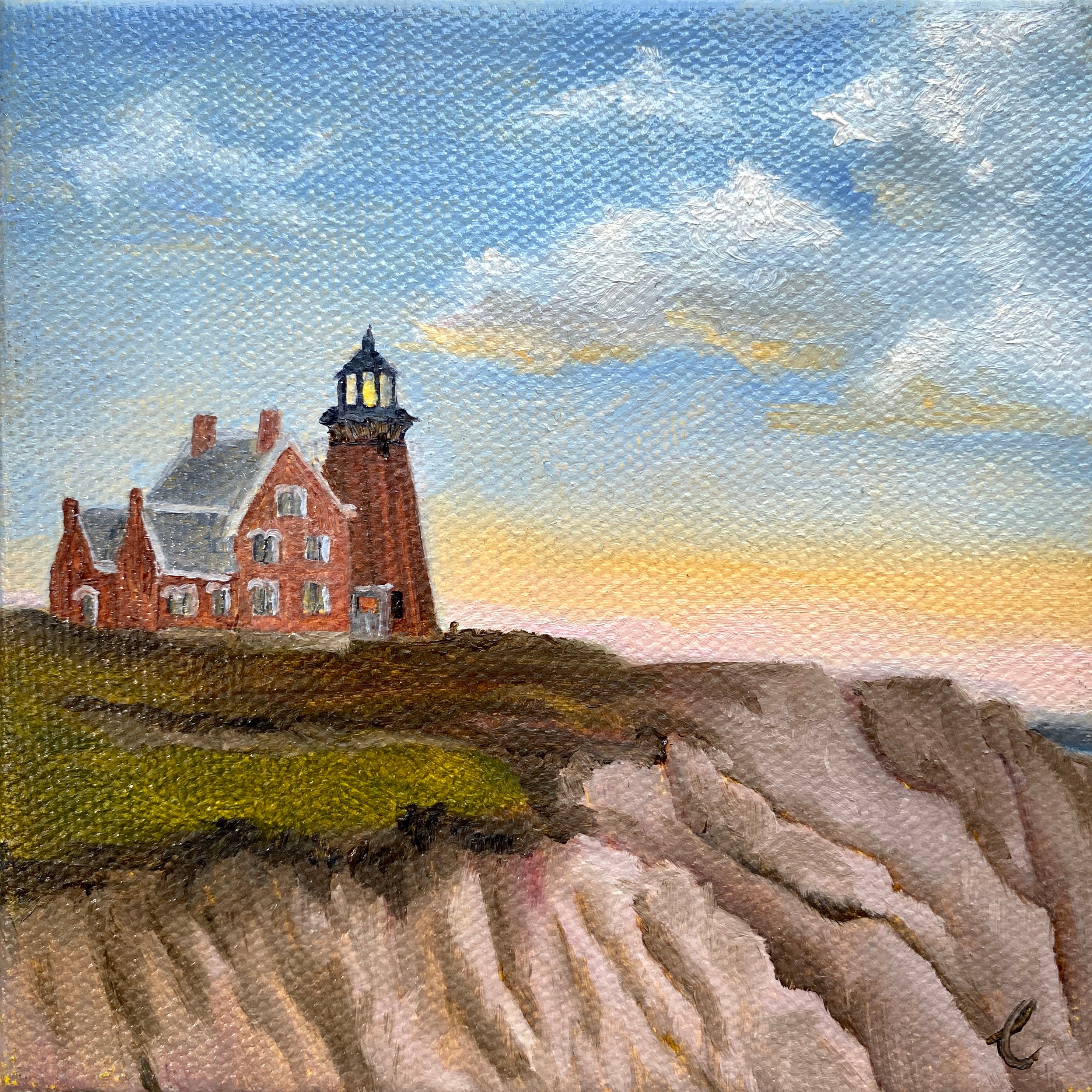 Mini Block Island Lighthouse in Block Island, RI – CarlaThomsonArt